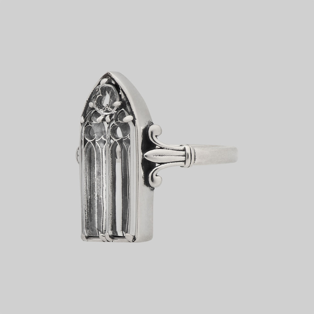 CLERESTORY. Cathedral Glass Window Ring - Silver | REGALROSE