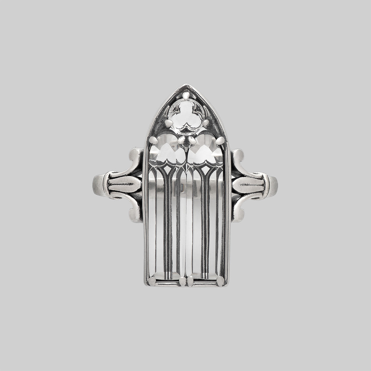CLERESTORY. Cathedral Glass Window Ring - Silver | REGALROSE