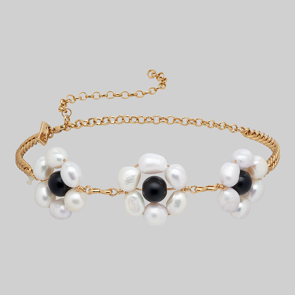 Lillian Pearl Daisy Choker - 18K Gold