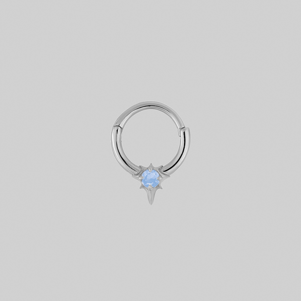 NOVA. Star Flare Opalite Septum Clicker Ring - Silver – REGALROSE