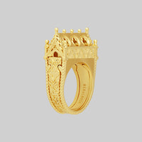 SACRARIUM. Secret Tomb Double Ring - Gold | REGALROSE