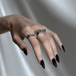 SACRARIUM. Secret Tomb Double Ring - Silver | REGALROSE