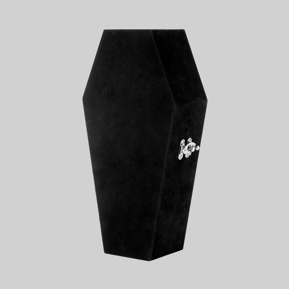 The Black Velvet Coffin Jewellery Cabinet