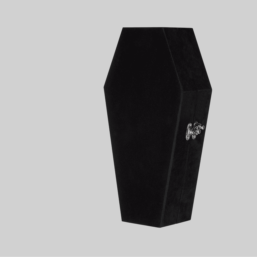 The Black Velvet Coffin Jewellery Cabinet – REGALROSE