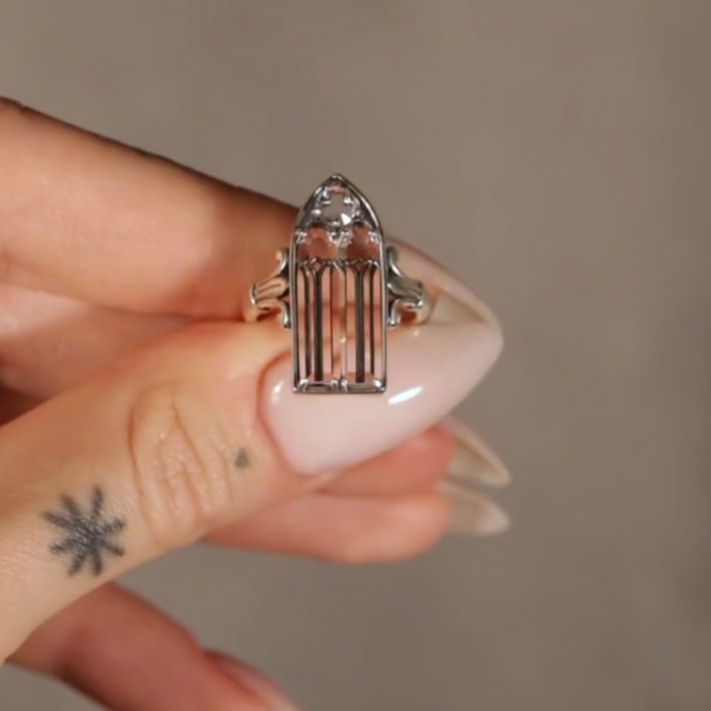 CLERESTORY. Cathedral Glass Window Ring - Silver | REGALROSE