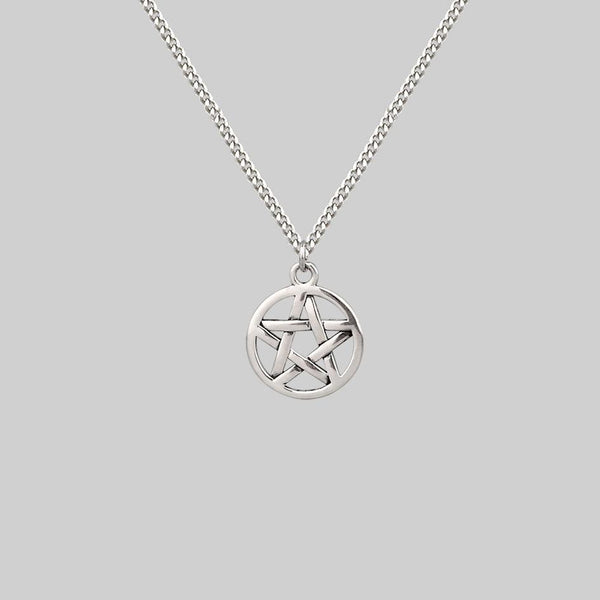 ENDORA. Silver Pentagram Necklace – REGALROSE